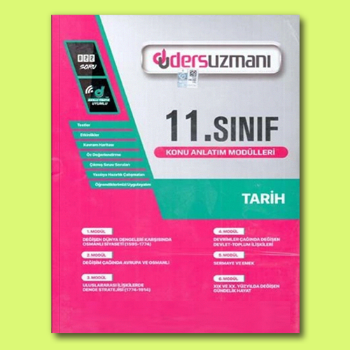 11. Sınıf Tarih Konu Anlatım Modülleri Ders Uzmanı Yayınları - Yardımcı Ders Kitapları